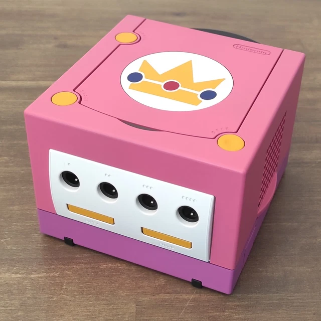CONSOLE NINTENDO GAMECUBE custom mario peach princess themed mod swiss ...