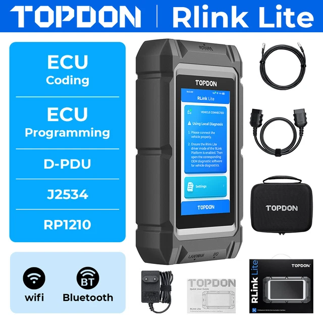 TOPDON RLINK LITE J2534 Pass-Thru Programming Tool Enhanced VCI DoIP/CAN/CAN FD $1,799.00 ...