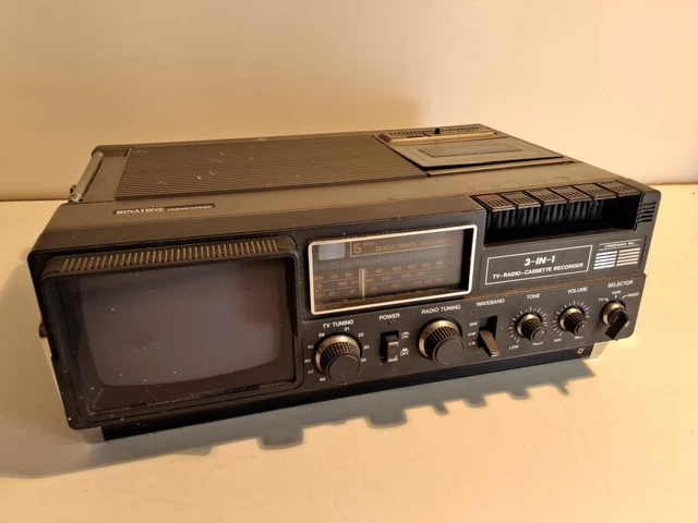 VINTAGE PORTABLE BINATONE Visioncorder 01/9771 Tv Cassette Radio £29.00 ...