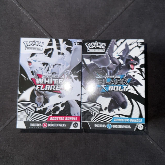 POKEMON BLACK BOLT and White Flare Booster Bundle Set of 2 Sealed $132. ...