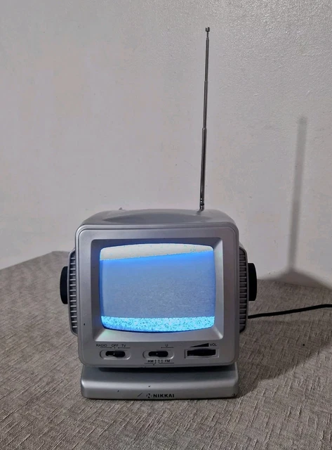 VINTAGE NIKKAI VW58 Mini Television Black/White Caravan Portable TV ...