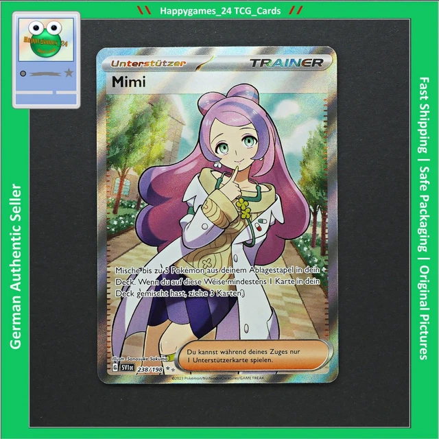 MIMI POKEMON KARTE TCG 238/198 Karmesin & Purpur Fullart Trainer ...