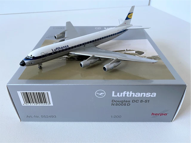 HERPA 552493, DOUGLAS DC 8-51, N8008D, Lufthansa, M 1:200, OVP EUR 54 ...