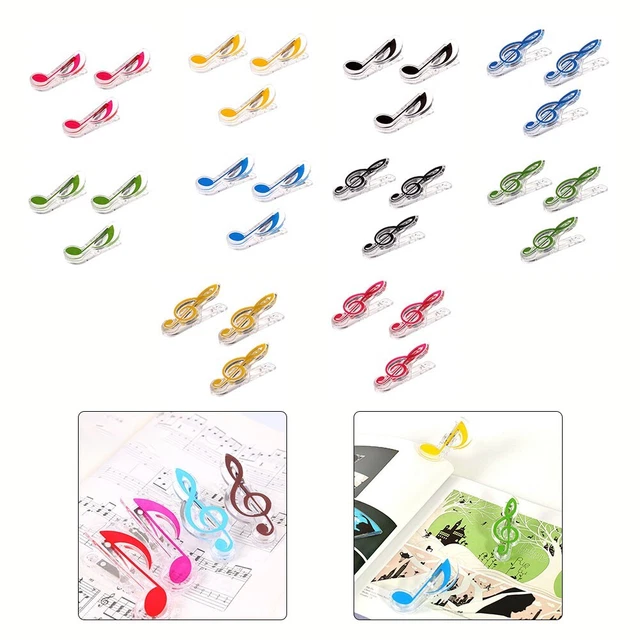 DURABLE FIXED CLIPS For Piano Guitar Violin Letter Paper Musical Note ...