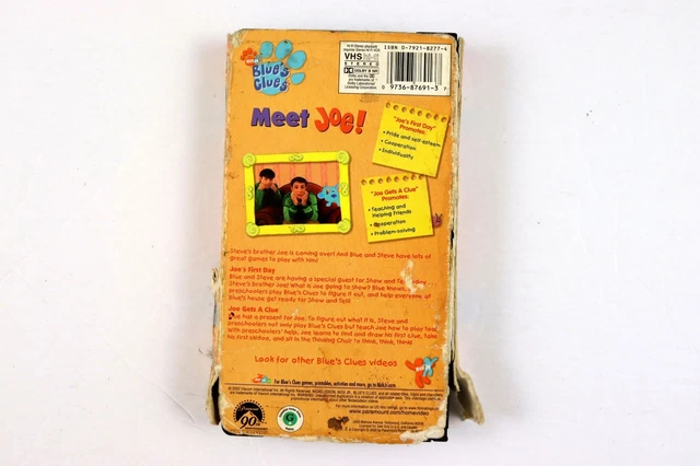 BLUES CLUES MEET Joe VHS Tape 2002 What Games Will Joe Play With Blue ...