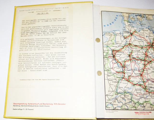 REICHSAUTOBAHN-ATLAS, MEINHOLD-MITTELBACH 1939; aktualisiert von Kurt ...