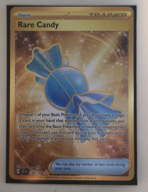 RARE CANDY (GOLD) 256/198 Scarlet & Violet: Base Set Pokemon TCG Holo ...