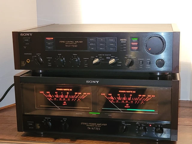 SONY TA-N77ES POWER AMPLIFIER & TA-E77ESD PRE AMPLIFIER - Beautiful Set ...