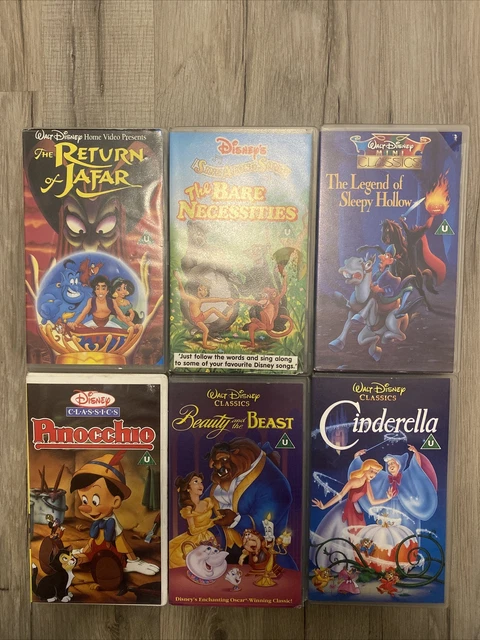 6X VINTAGE DISNEY Classics Movie VHS Video Tape Bundle Lot Cinderella ...