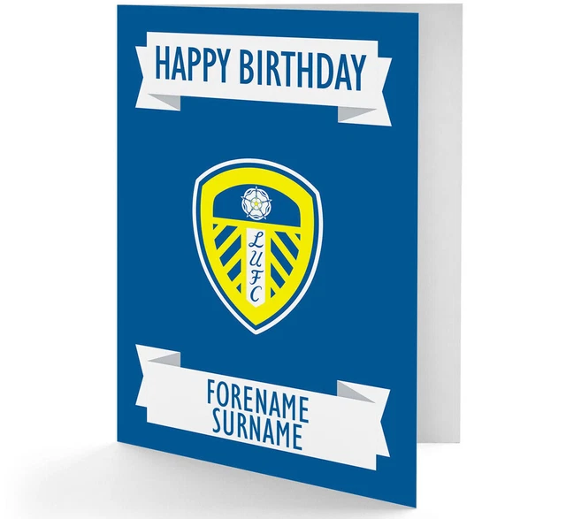 PERSONALISED LEEDS UNITED Birthday Card. Official LUFC Football Fan ...