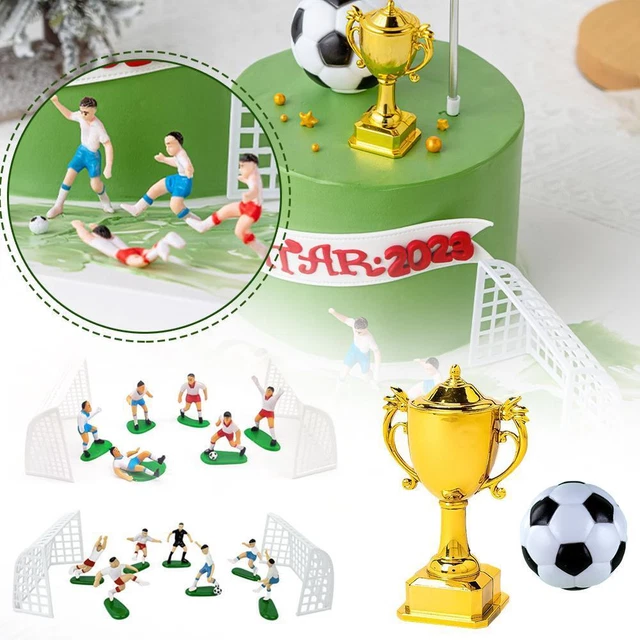 SOCCER FOOTBALL CAKE Set Topper Decorations Birthday Cakes Ornaments ...