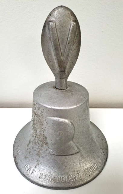 VINTAGE WW2 VICTORY Bell From German Aircraft Raf Benevolent Fund 1939 ...