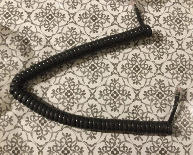 VINTAGE TELEPHONE SPIRAL Cable/Fle x Approx 54cm Length Unstretched ...
