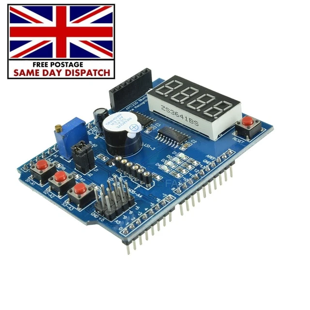 MULTI-FUNCTIONAL EXPANSION BOARD Shield for Arduino UNO R3 £5.99 ...