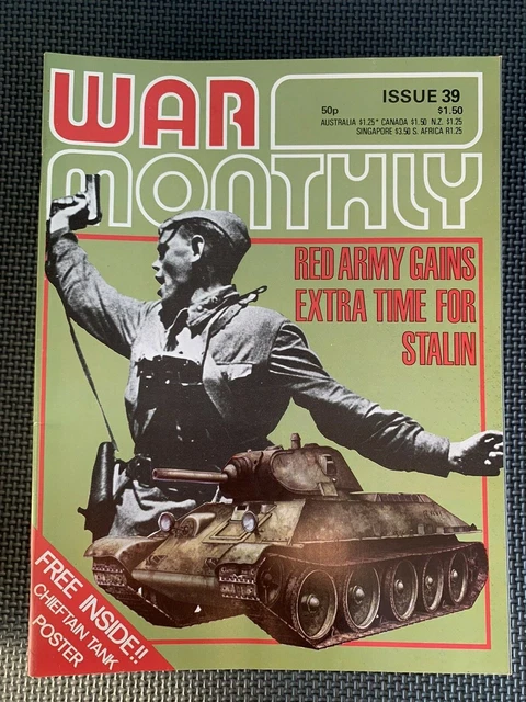 WAR MONTHLY MAGAZINE 1977 Issue 39 Gaza 1917 Poster of Churchill Tank ...