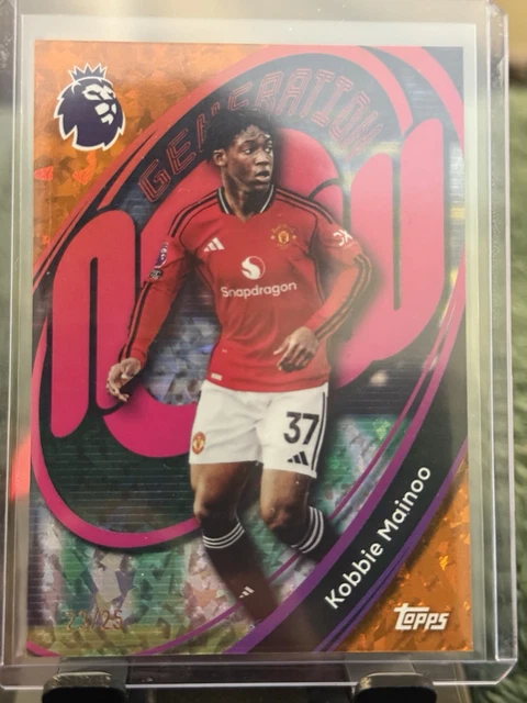 TOPPS 2026 KOBBIE Mainoo Premier League Manchester United Orange ...