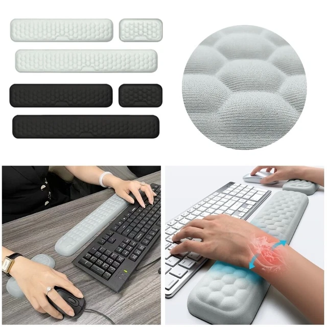 MEMORY FOAM WRIST Support Mouse Pad Padded Memory Foam Hand Rest with ...