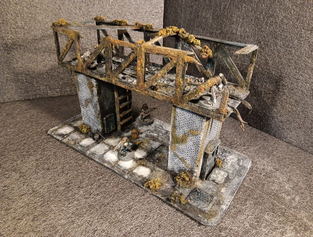 WARGAMES TERRAIN SCENERY Destroyed Bridge Warhammer WW2 40K Bolt Action ...