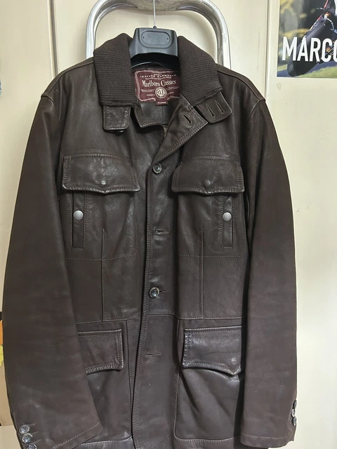 SPECIAL SALE! GIACCA Pelle Uomo Marlboro Classic Vintage Leather Jacket ...