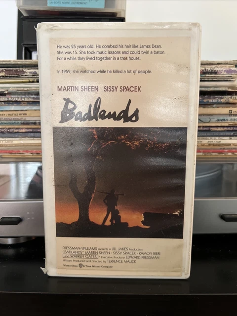 BADLANDS VHS MARTIN Sheen Sissy Spacek Terrence Malick WB 1973 70s Cult ...