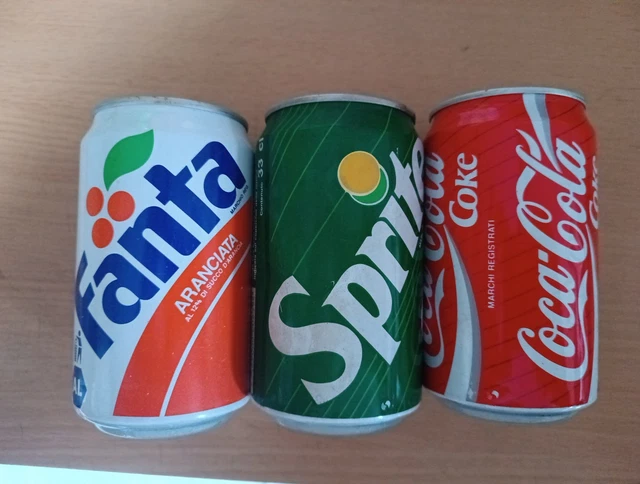 TRIS LATTINE VINTAGE Coca Cola Sprite Fanta 1994-1995 EUR 9,00 ...