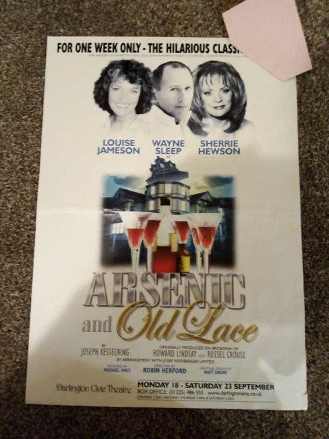 SMALL THEATRE POSTER (2000s, Sherrie Hewson, Wayne Sleep in Arsenic ...