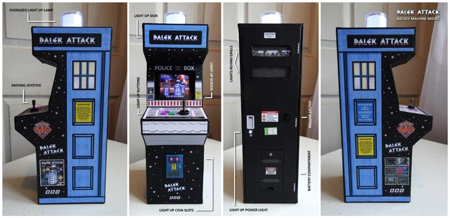 DOCTOR WHO - Dalek Attack - Arcade Machine Model - Custom Made - Lights ...