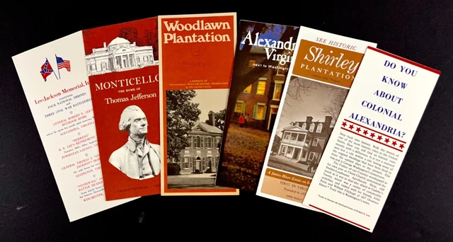 1960S-70S HISTORIC COLONIAL Virginia Vintage Travel Brochure Lot Lee ...