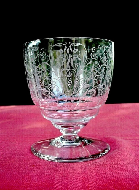 BACCARAT LULLI Wine Crystal Glass Verre A Vin Cristal Gravé Art Deco ...