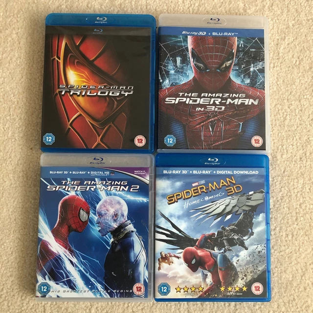 SPIDER-MAN BLU RAY Collection Trilogy, Amazing Spider-Man 1 & 2 ...