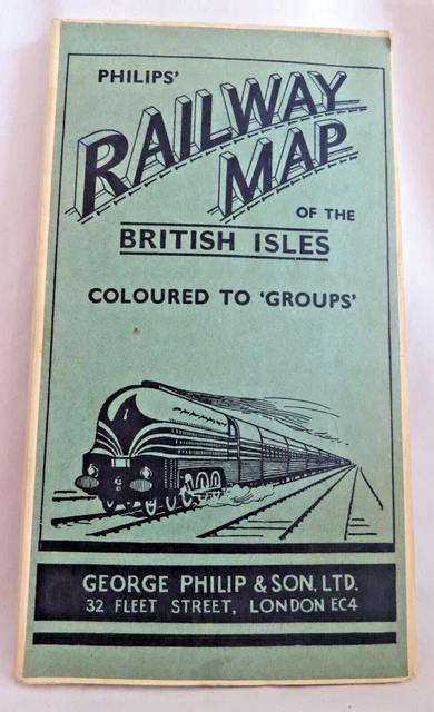 PHILIPS' RAILWAY MAP of the British Isles 1947 £14.00 - PicClick UK