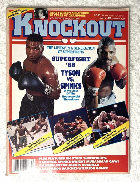 KNOCKOUT &SPECIAL SUPERFIGHT Issue" Summer 88 & World Boxing Oct 89 Tyson Covers $19.27 ...