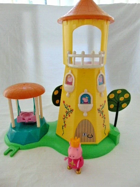 PEPPA PIG POSABLE Figure With Princess Rose Garden Tower And Swing ...