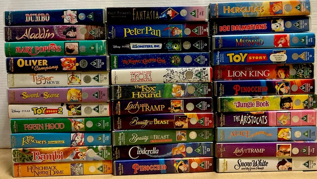 JOB LOT BUNDLE Disney Classics Collection of 33 VHS Video Cassettes ...