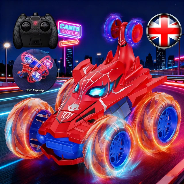 SPIDER MAN RC Stunt Car Remote Control Cars Toys for Boys Girls ...