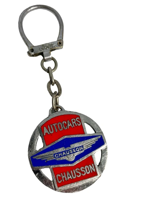 PORTE-CLÉS KEY RING Émaillé AUTOCARS CHAUSSON Old Keychain EUR 9,90 ...