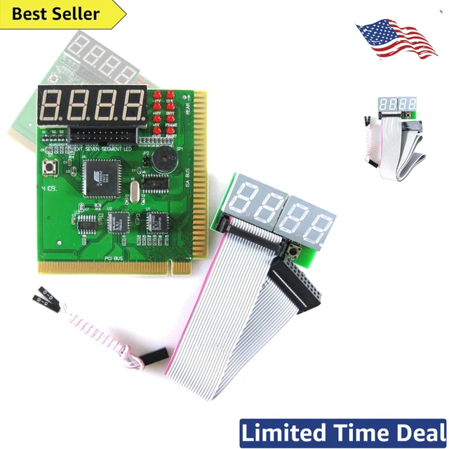 4 DIGIT PCI and ISA Motherboard Power Diagnostic Analyzer Post Tester ...