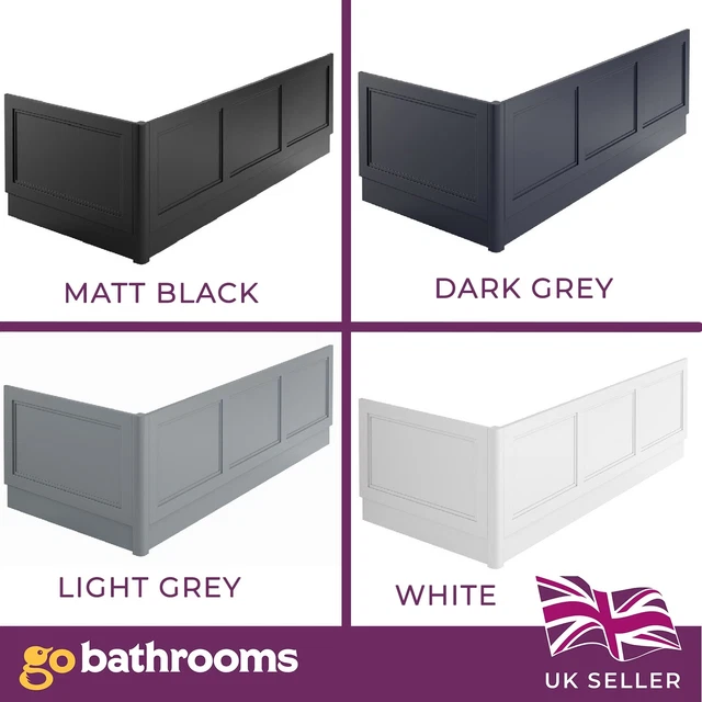 ROWAN TRADITIONAL SHAKER Bath Panel | 1700 1800 700 750 800 | Grey ...