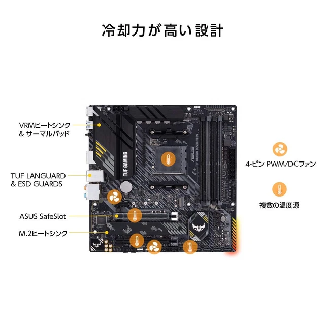 ASUS TUF GAMING B550M-PLUS AMD Ryzen 5000 Series Mother Board B550 mATX ...