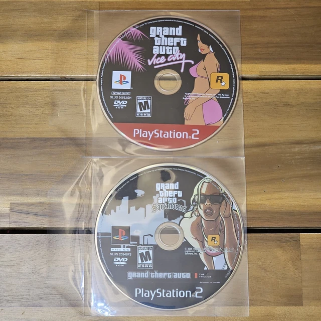 GRAND THEFT AUTO Vice City San Andreas Sony PlayStation 2 PS2 GTA ...