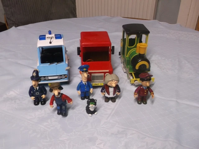 POSTMAN PAT LARGE Friction Vehicles Police Car Post Van with push along ...