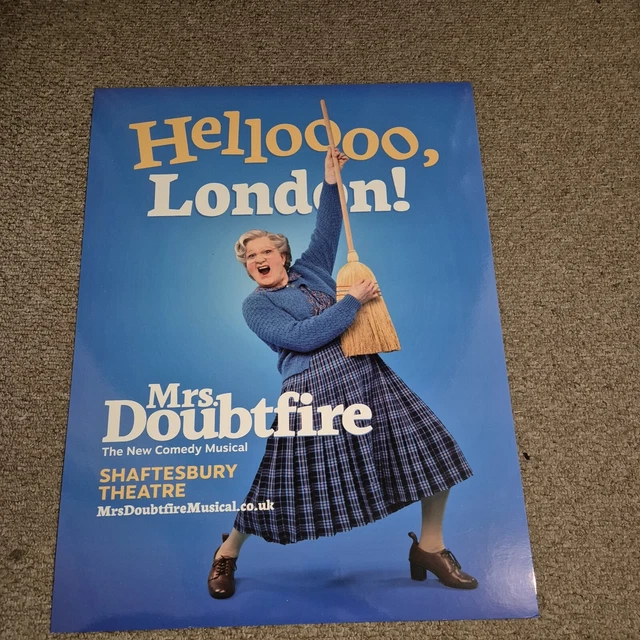 MRS DOUBTFIRE MUSICAL London Theatre Poster 58cm X 42cm £9.04 - PicClick UK