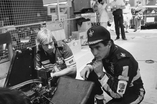 BRAZILIAN RACING DRIVER Ayrton Senna Of John Player Team 1985 OLD PHOTO ...