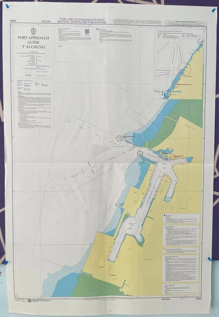AMIRAUTÉ 8084 PORT Approach Guide T'Ai-Chung Carte Chart Maritime ...