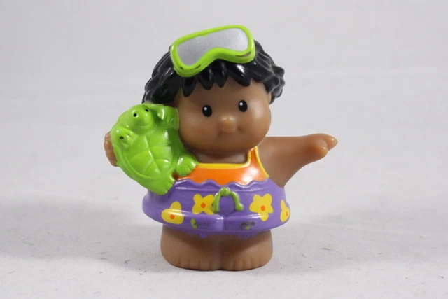 FISHER PRICE LITTLE People ROBERTO BOY TURTLE SNORKEL Beach VACATION ...
