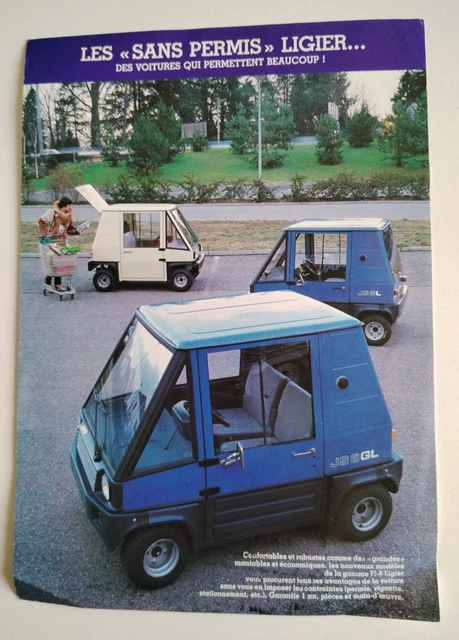 ANCIENNE BROCHURE VOITURE Sans Permis Ligier Js6 Gl EUR 7,90 - PicClick FR
