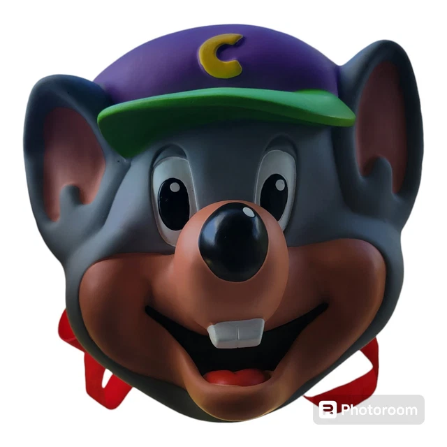 RARE VINTAGE 3D Rubber Chuck E Cheese Head Mini Backpack Purse Bag ...