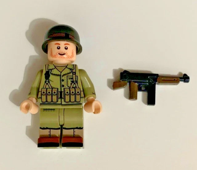 LEGO WW2 US Soldier American GI Infantry D-Day avec pistolet EUR 7,93 ...