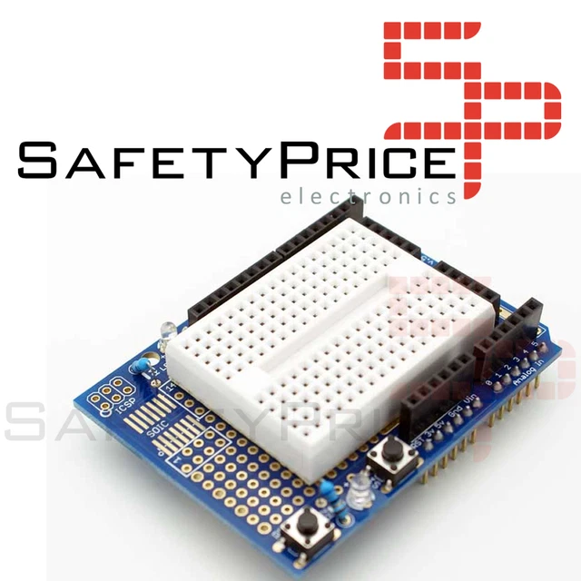 PROTOBOARD SHIELD 170 points UNO MEGA arduino prototype v.5 breadboard ...