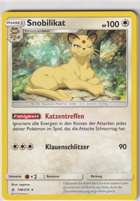 POKEMON CARTE SM10 Numéro 148/214 Snobilikat Allemand EUR 1,61 ...